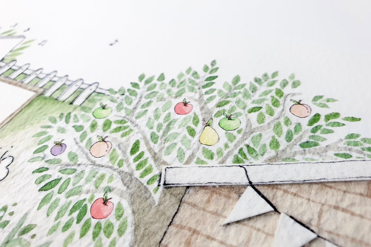 Illustrated Allotment Garden Counting Picture - daisyandbump