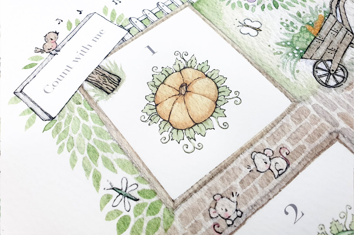 Illustrated Allotment Garden Counting Picture - daisyandbump