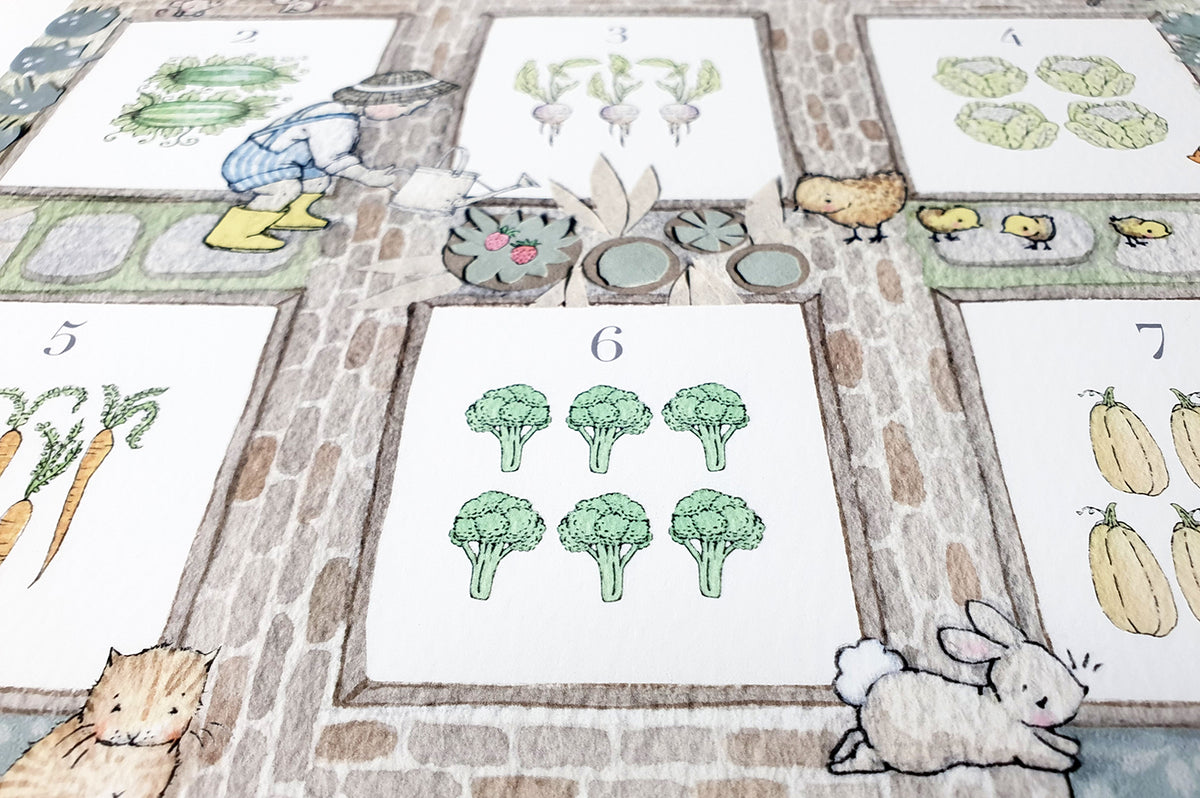 Illustrated Allotment Garden Counting Picture - daisyandbump