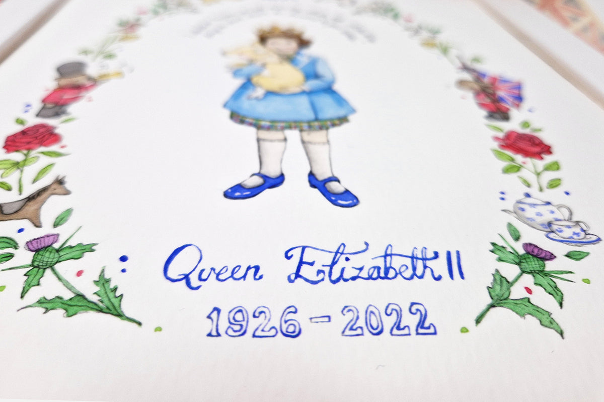 Queen Elizabeth II Limited Edition Commemorative Print - daisyandbump