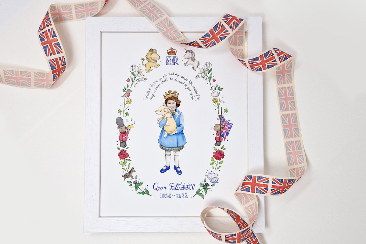 Queen Elizabeth II Limited Edition Commemorative Print - daisyandbump